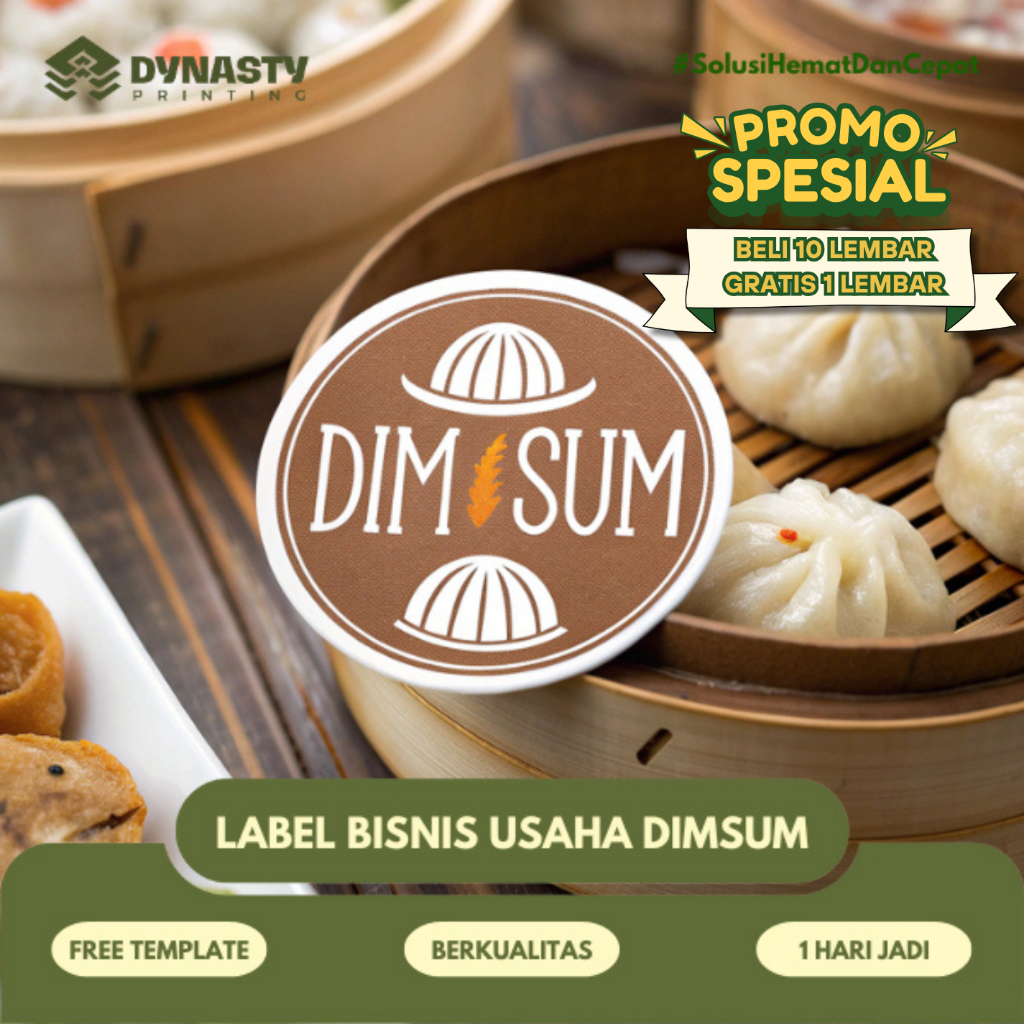 Print Dimsum Business Label Logo Stickers Made from Chromo - Free ...