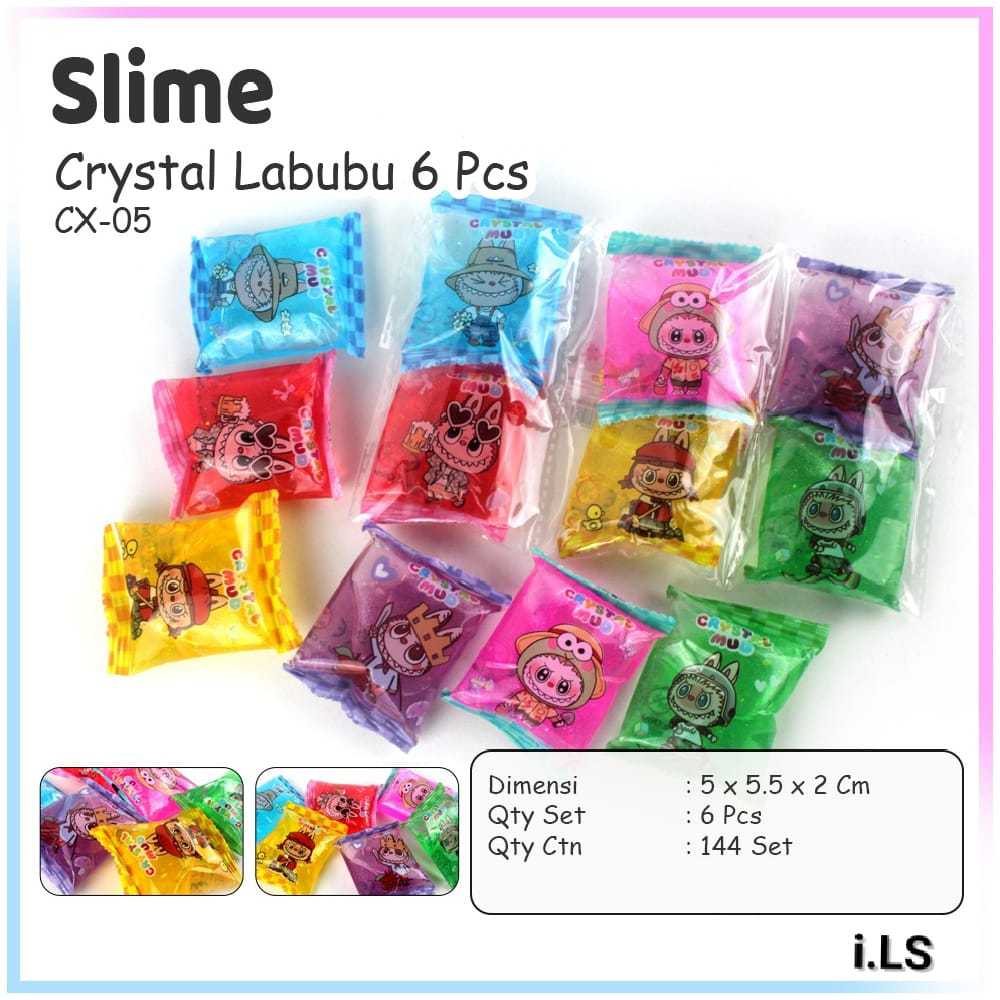 Crystal Mud Clay Slime 6 Pcs Labubu Sanrio Dino Characters | Shopee Malaysia