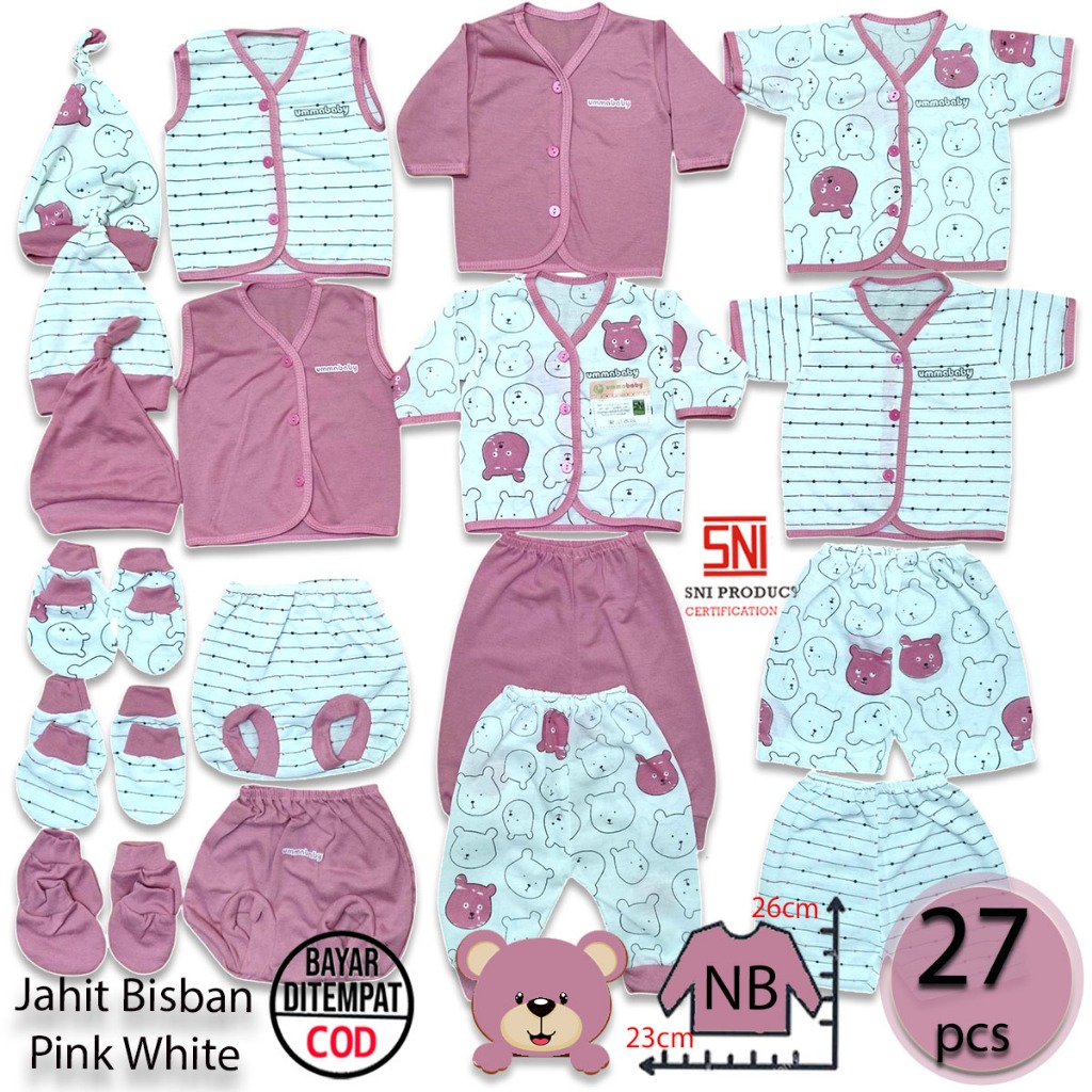 27 pcs Baby Girl Boy Clothes Newborn Baby Clothes SNI Brojol Package ...