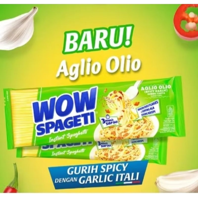 Mayora WOW Instant Spaghetti Aglio Olio Spicy Garlic 75gr | Shopee Malaysia