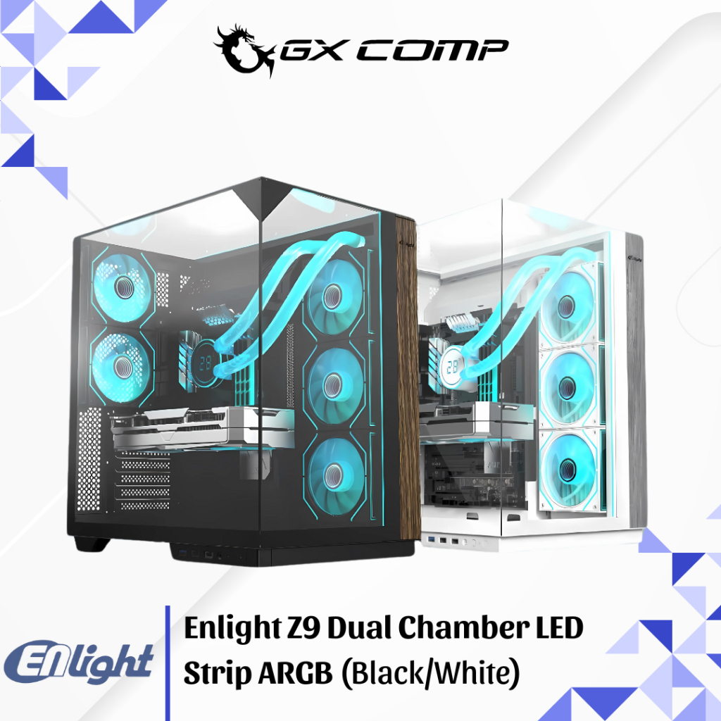 Enlight Z9 Dual Chamber LED Strip ARGB | Atx PC Case | Cpu Gaming Case ...