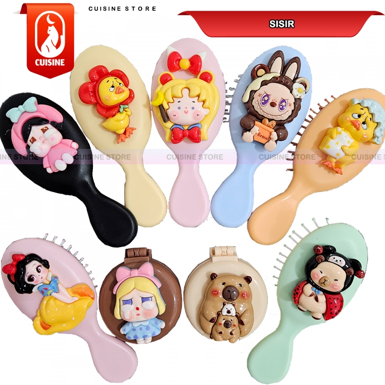 Disney Labubu Capybara Cry Baby Upset Duck Cute Girls' anti-tangle Comb ...