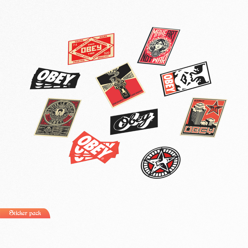 Obey Brand distro stickers / Sticker Pack | Shopee Malaysia