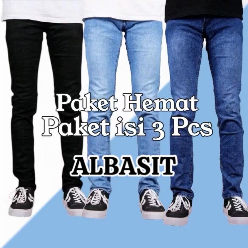 SAVING PACKAGE BUY 1 GET 1 FREE SLIMFIT JEANS PANTS STRETCHY MATERIAL ...