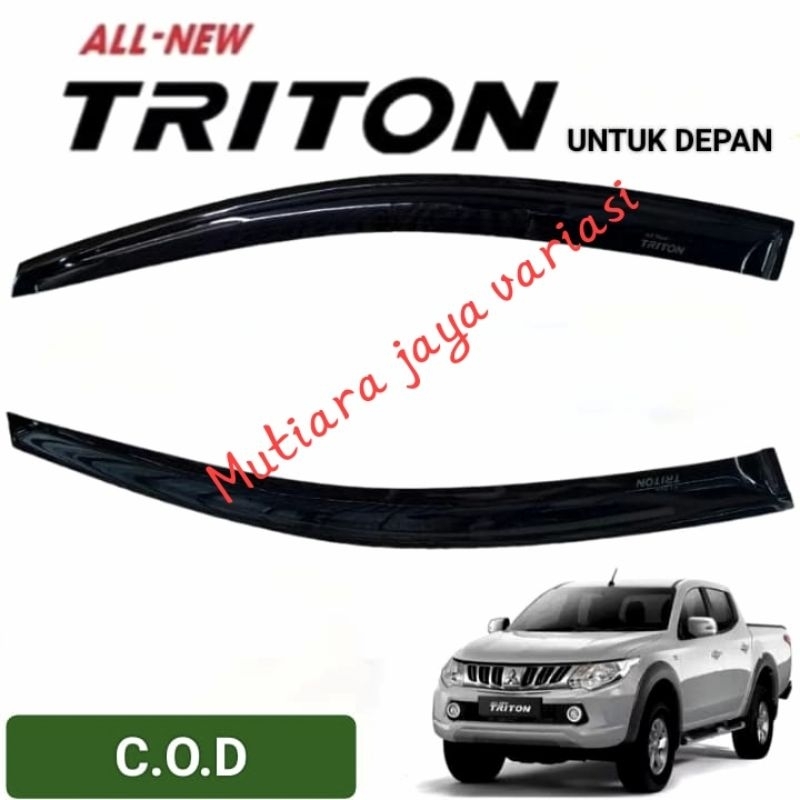 Mitsubishi ALL NEW TRITON CAR WATER GUTTERS FOR FRONT CONVEX SLIM MODEL ...