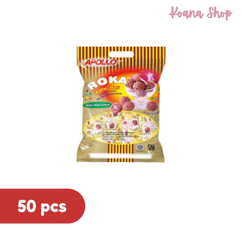 Apollo Roka Wafer Chocolate Balls 50 pcs | Shopee Malaysia