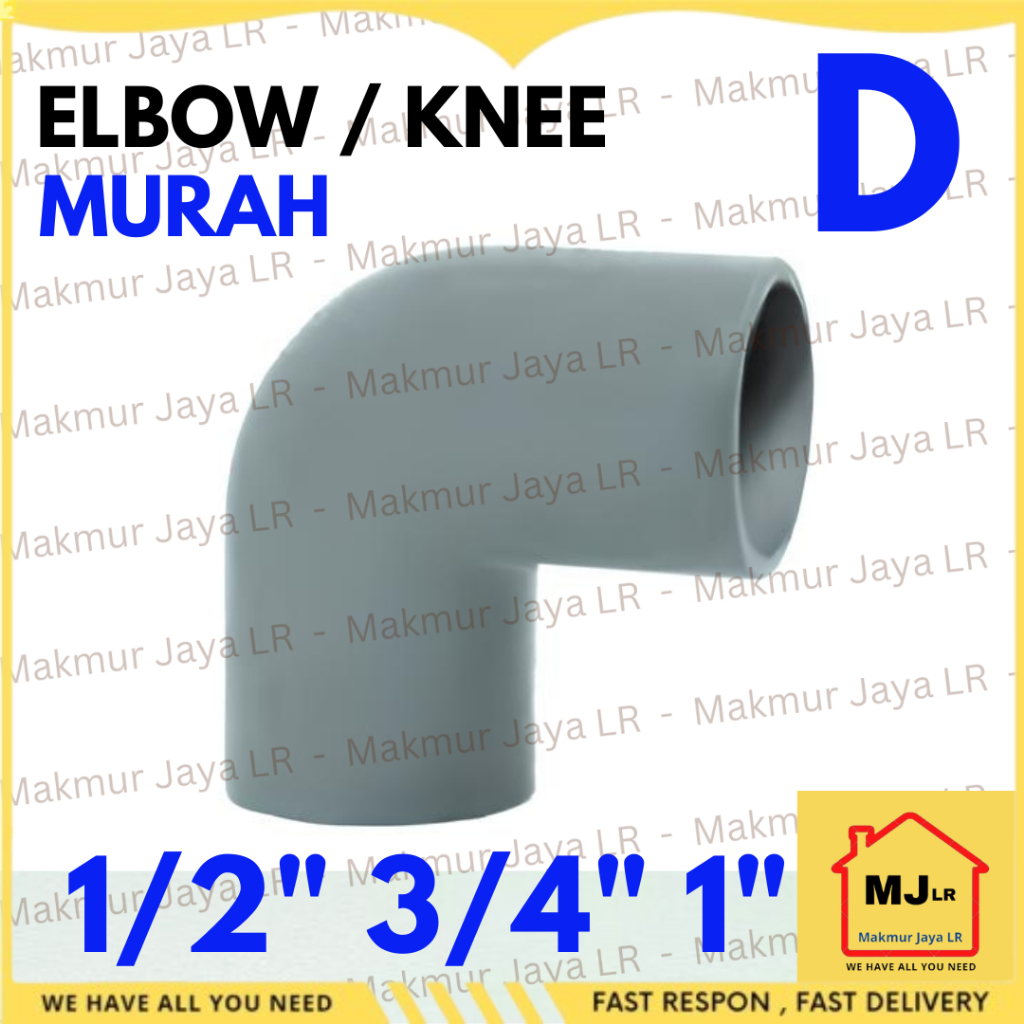 Knee 1/2" 3/4" 1" inch TRILLION PVC Elbow 1/2 3/4 1 inch Pipe ...