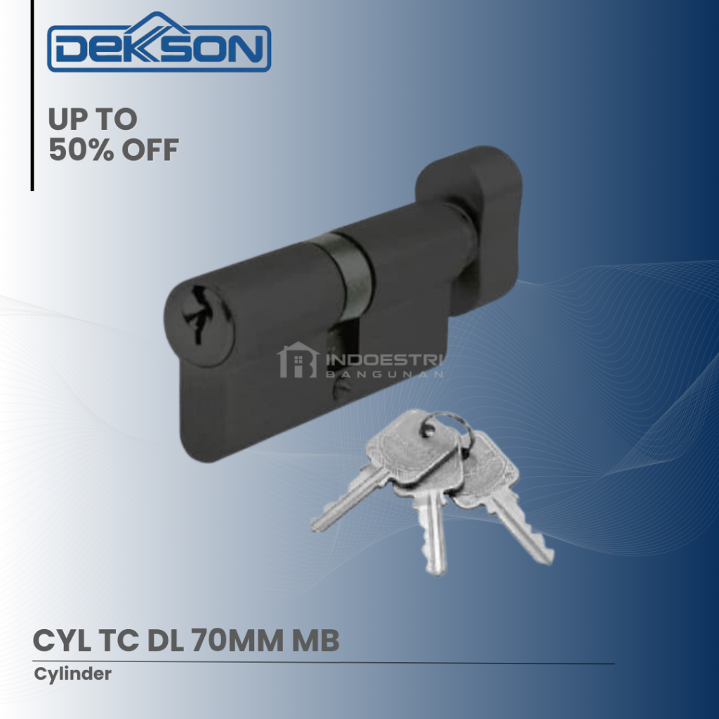 Cylinder Knob Dekkson CYL TC DL 70MM MATT BLACK (Plus Key) | Shopee ...