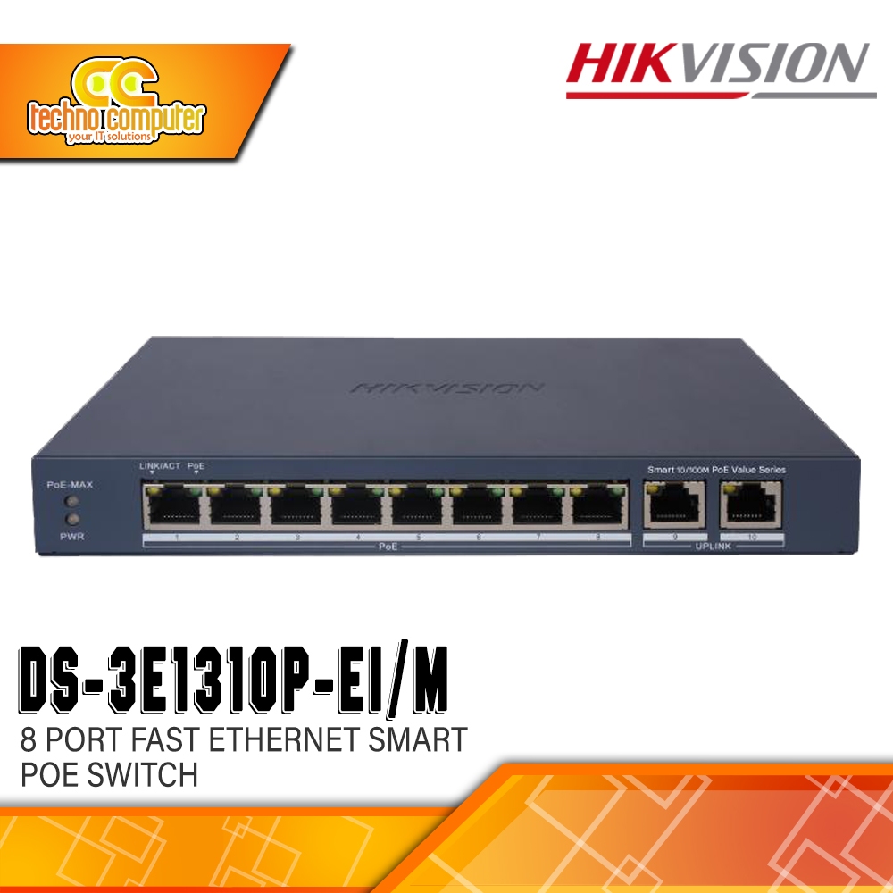 Switch POE HIKVISION DS-3E1310P-EI/M 8 Port Smart Managed POE Switch | Shopee Malaysia