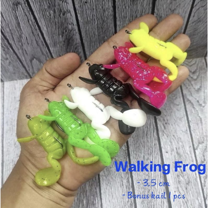1 SEED SOFTLURE WALKING FROG PLUS BONUS HOOK READY TO USE | Shopee Malaysia