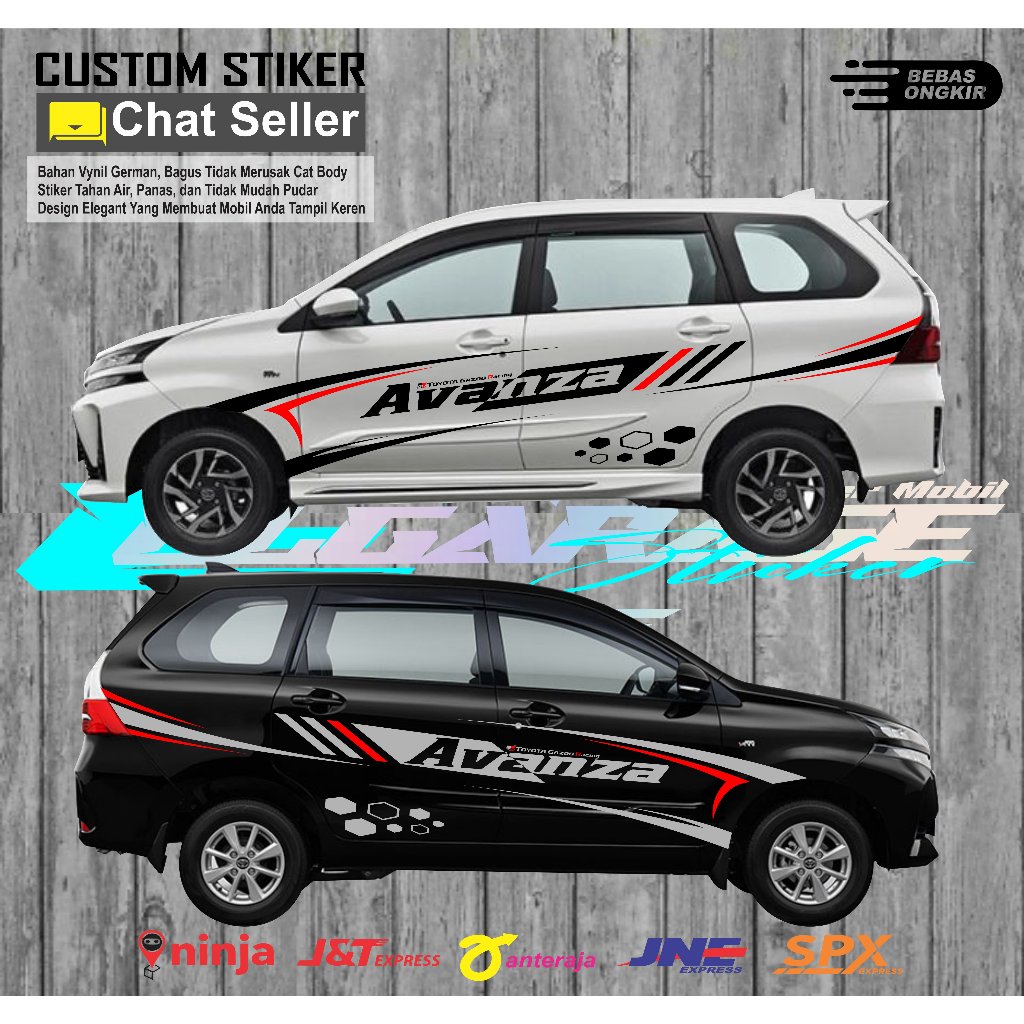 Avanza car sticker list toyota avanza car sticker avanza gr sport car ...