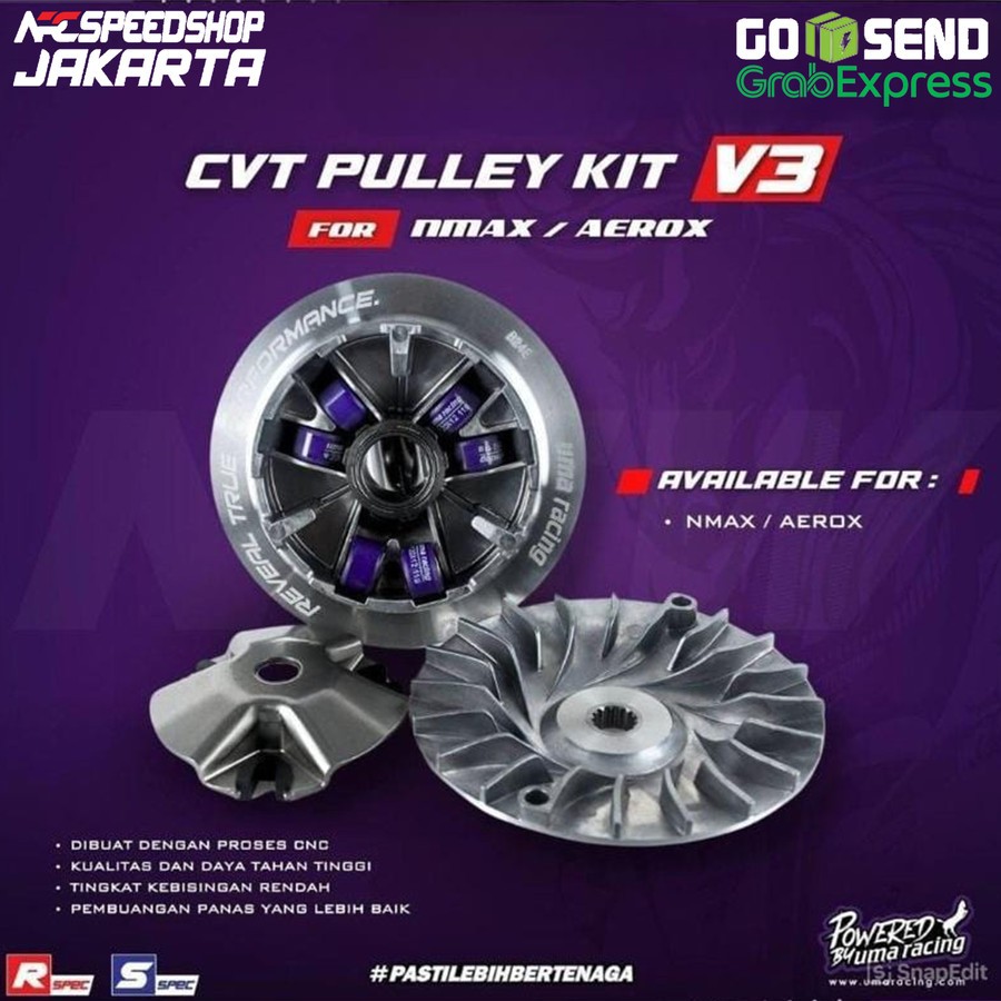 Cvt Pulley Pully Kit Set UMA Racing V3 For Yamaha NMAX N MAX NMAX OLD ...