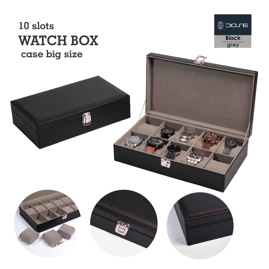 WATCH Collection Box Contents 10 pcs LARGE NON GLASS | Shopee Malaysia