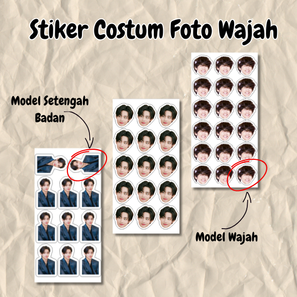 [CONTENTS OF 18 PCS] Custom Face Stickers | Face Photo Stickers ...
