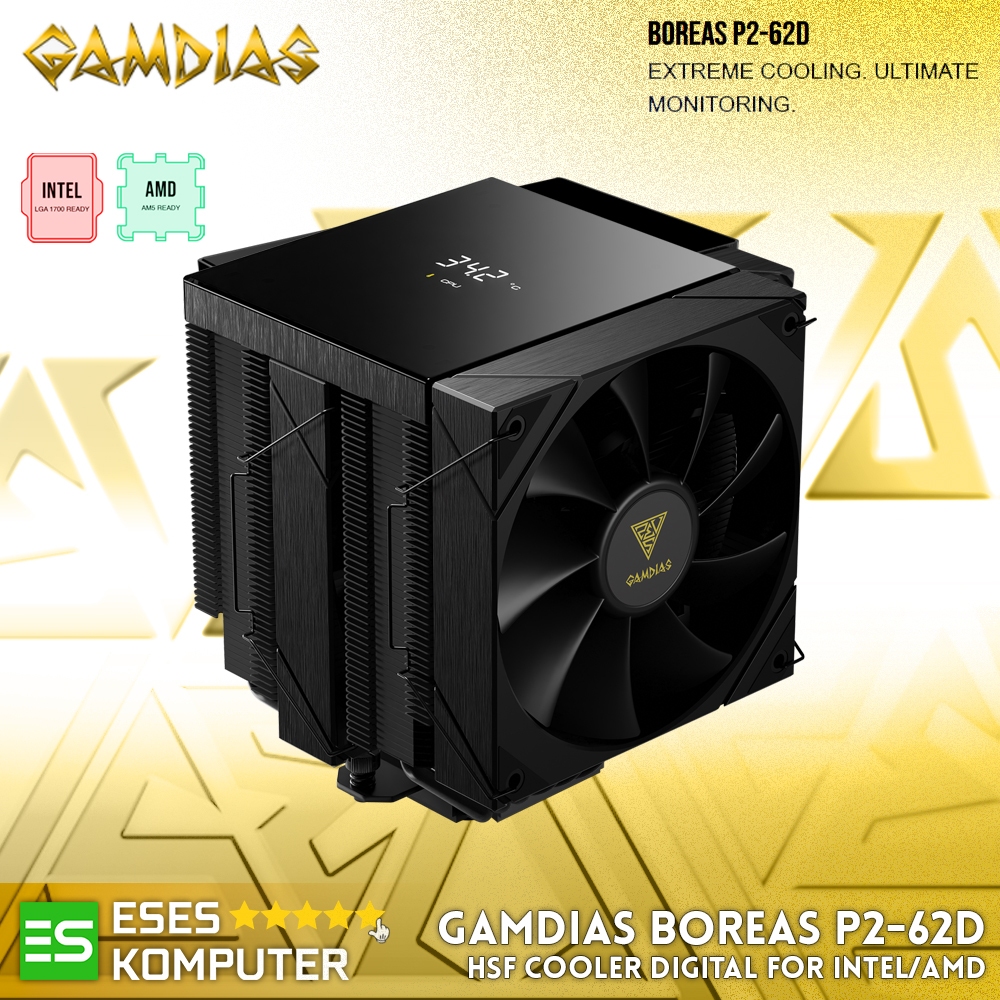 Hsf GAMDIAS BOREAS P2-62D Digital | Twin Tower Air CPU Cooler for Intel ...