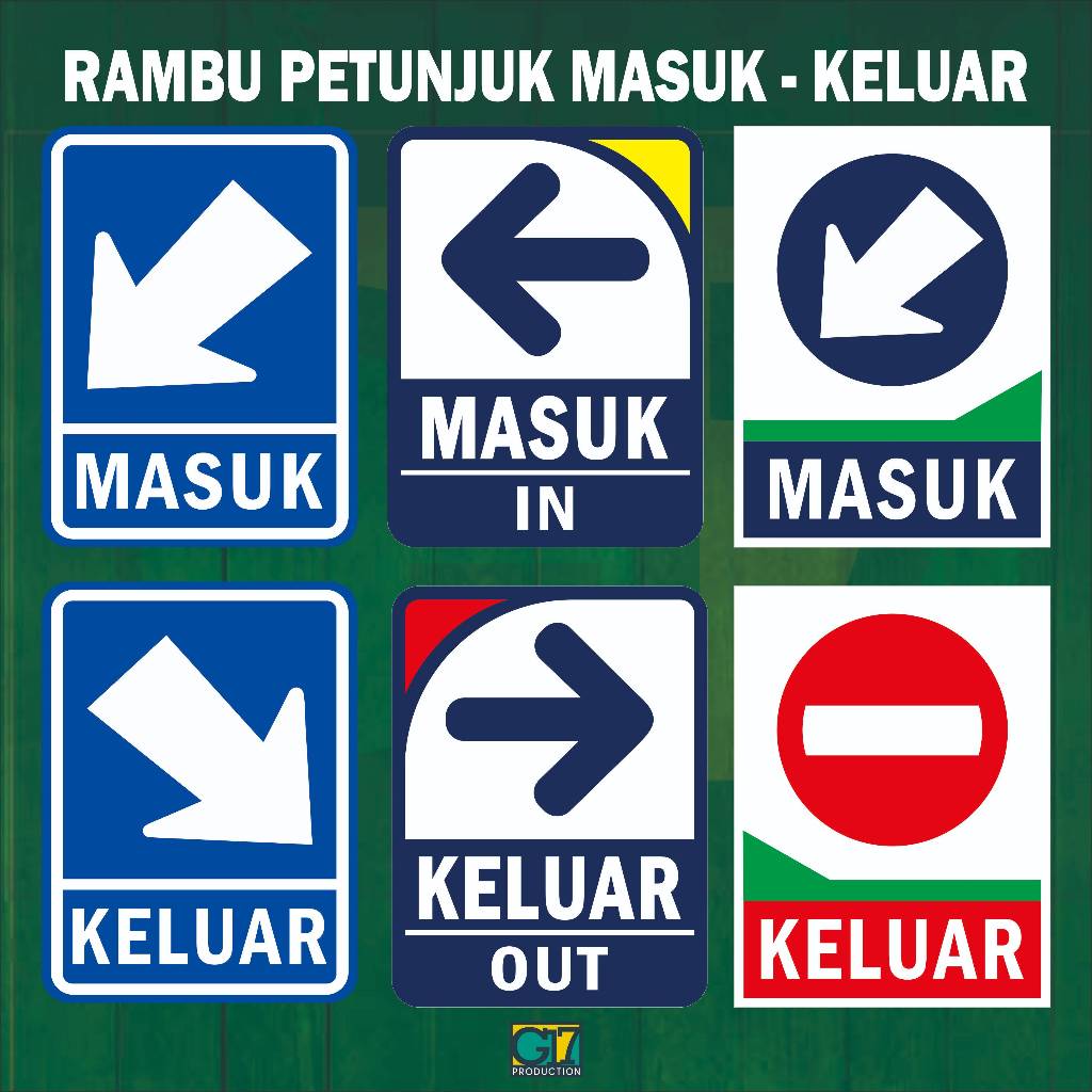 Entry and Exit Sign | Traffic Signs Entering and Exiting | Shopee Malaysia