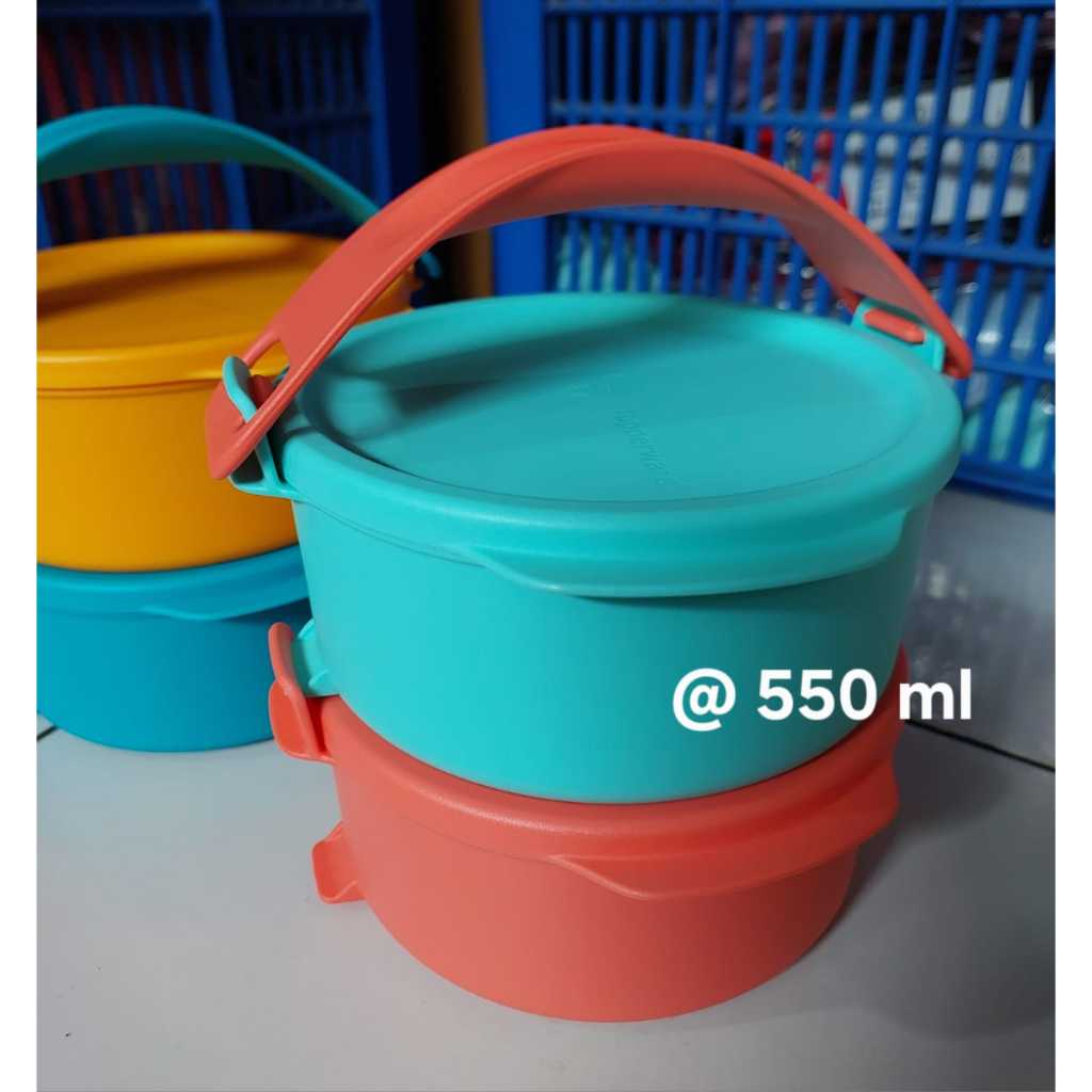 Tupperware basket Fun Click To Go with Handle (Contains 2 Pcs) | Shopee ...