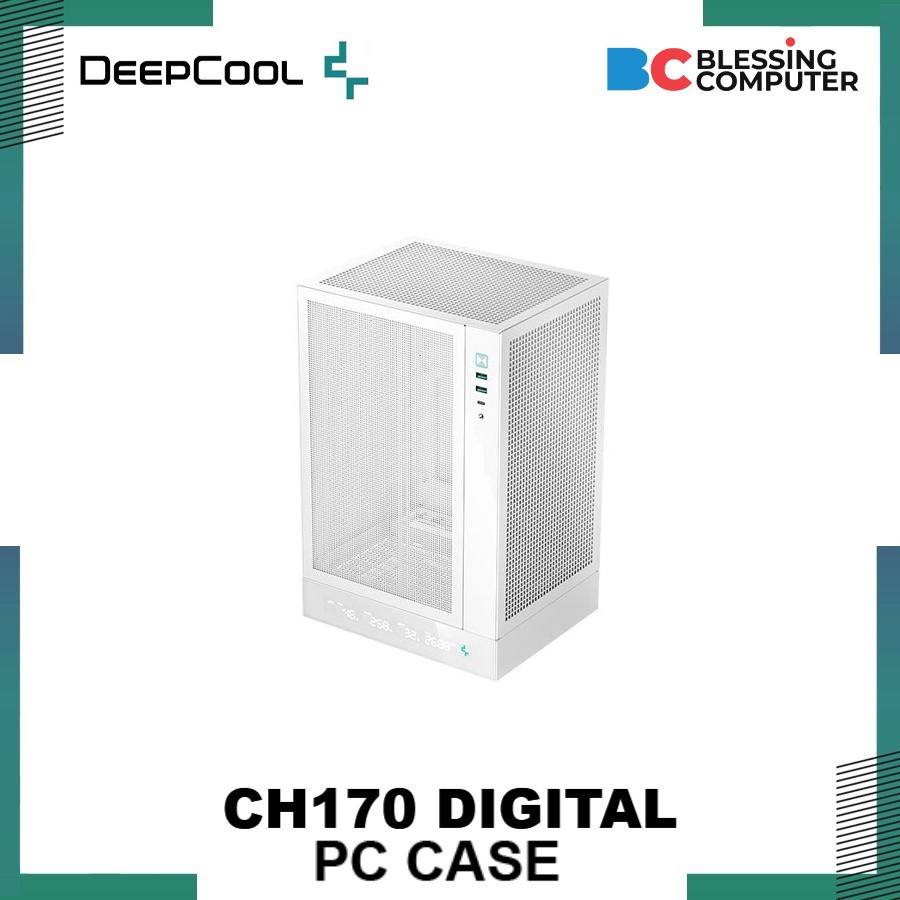 Deepcool CH170 DIGITAL Mini-ITX Casing - White | Shopee Malaysia