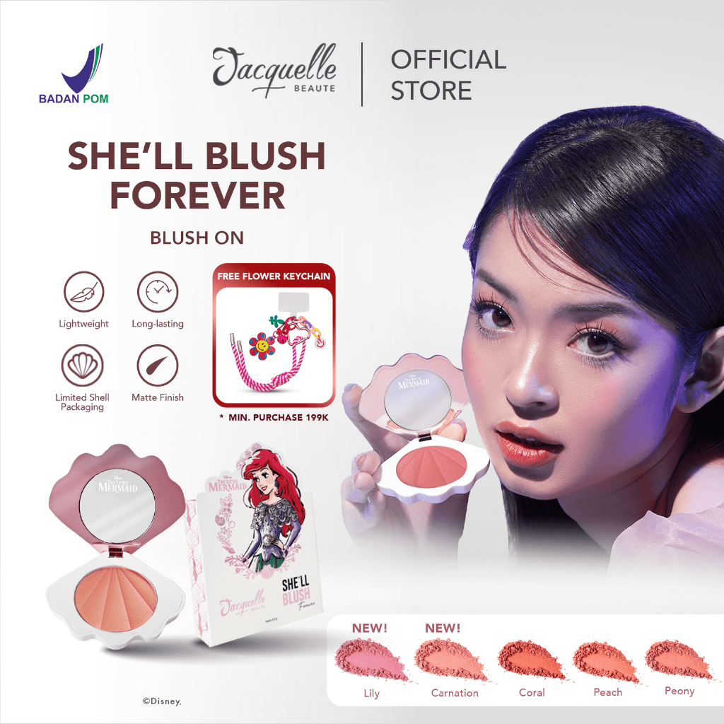 Jacquelle She'll Blush Pressed Powder Blush On - Disney Princess Ariel ...