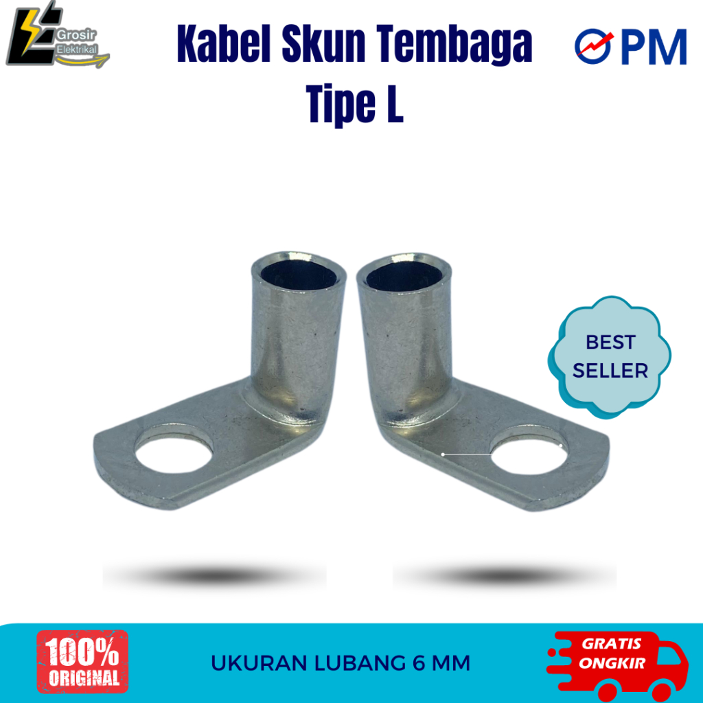 CABLE LUG CABLE/ L TYPE 6MM PMSkun | Shopee Malaysia