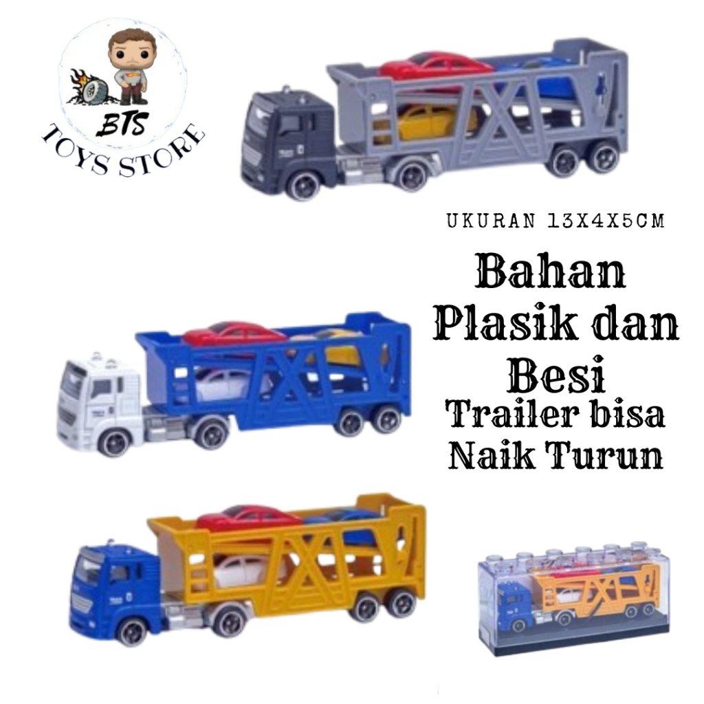 Diecast Miniature Toy Car Transport Truck Trailer Case Acrylic Children ...