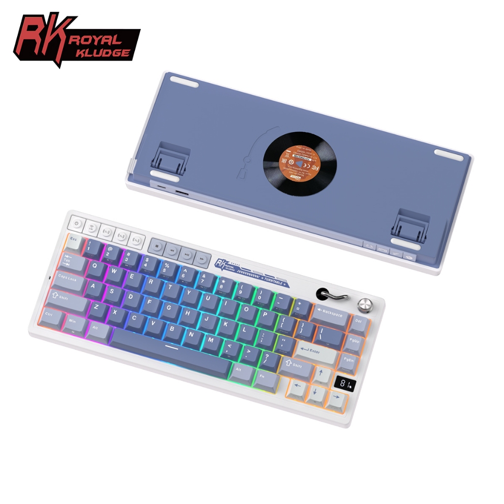 Royal Kludge RK M65 Ocean Blue 66 Key Mechanical Keyboard 60% Keyboard ...