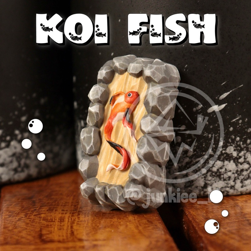Koi fish artist keycaps japanese keycap ENTER SHIFT BACKSPACE CAPSLOCK ...