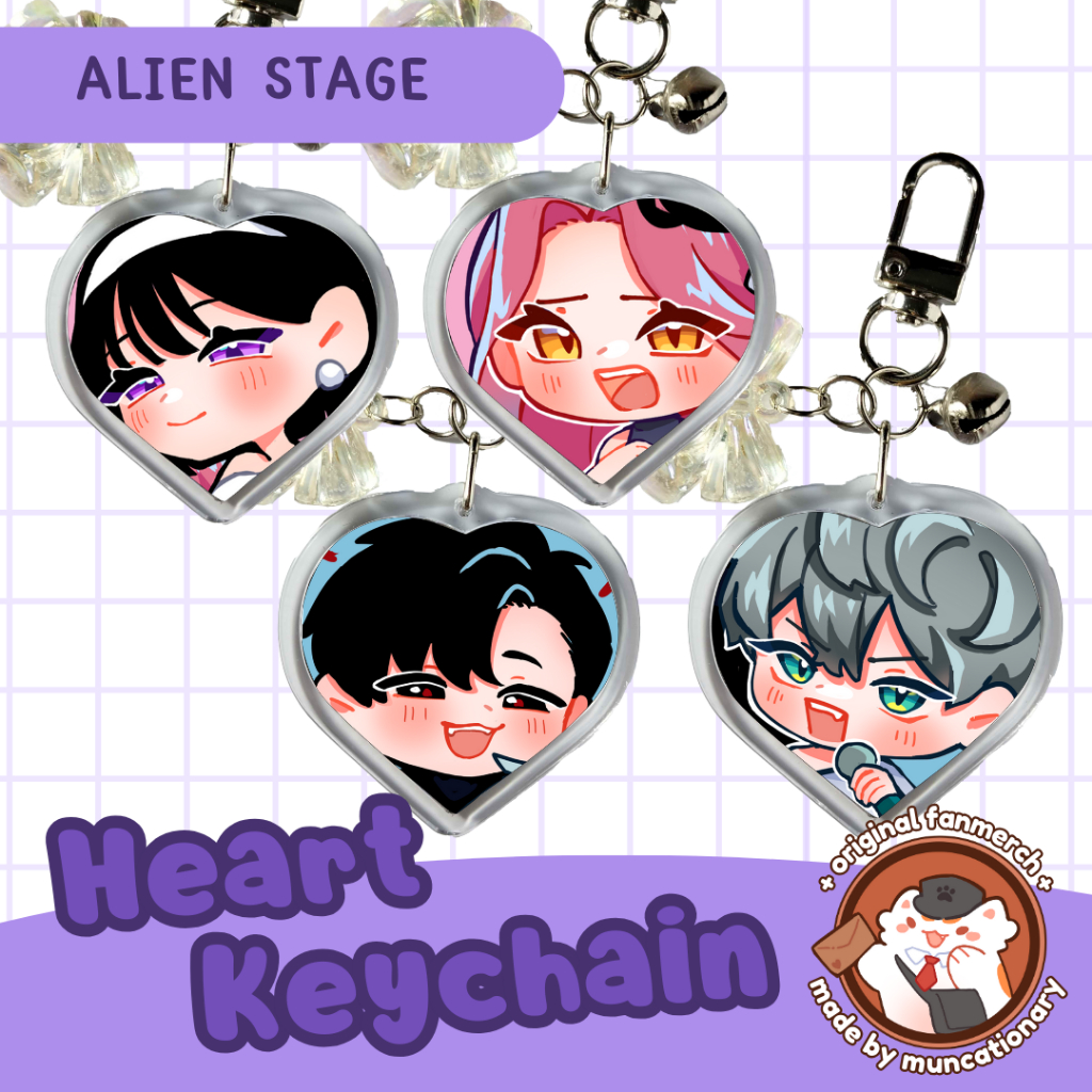 [Muncationary] Heart Keychain Alien Stage Alnst Mizi Sua Ivan Till ...