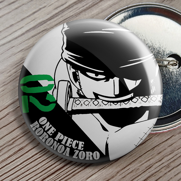 Roronoa Zoro One Piece Monochrome Pin | Shopee Malaysia