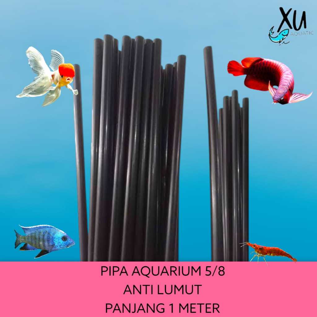 HITAM 1 meter aquarium pipe / BLACK pipe / 1 meter undergravel ...