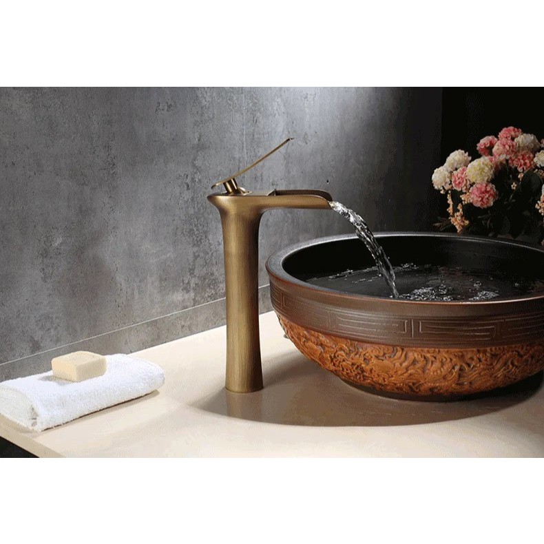 GOLD matte hot and cold sink faucet 20cm 30cm minimalist 98G 88G- Tall ...