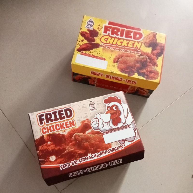 @100pcs 3D full color laminated fried chicken boxes, uk 15x10x6 ...