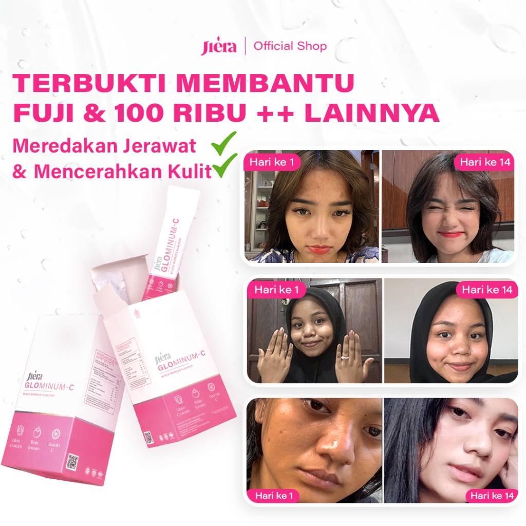 JIERA Glominum-C Drink - 2 BOX FREE 2 SACHET | Glutathione & Collagen ...