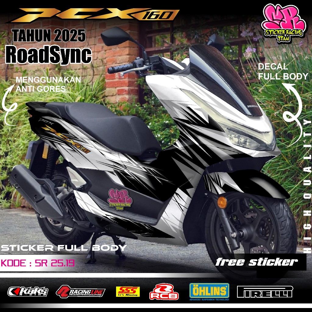 Honda Pcx 160 2025 Full Body Decal Sticker RoadSync Full Body Sticker ...