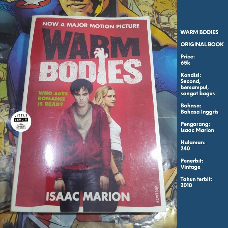 ORIGINAL Novel WARM BODIES Isaac Marion English Preloved Romance Horror Novel Film Nicholas ...