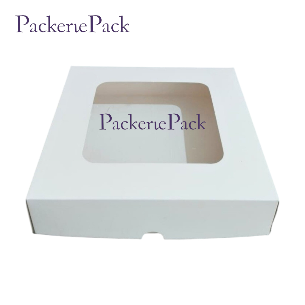 Plain Ivory Cake Box Box 22x22x5 cm Plain White Ivory Box Brownies ...