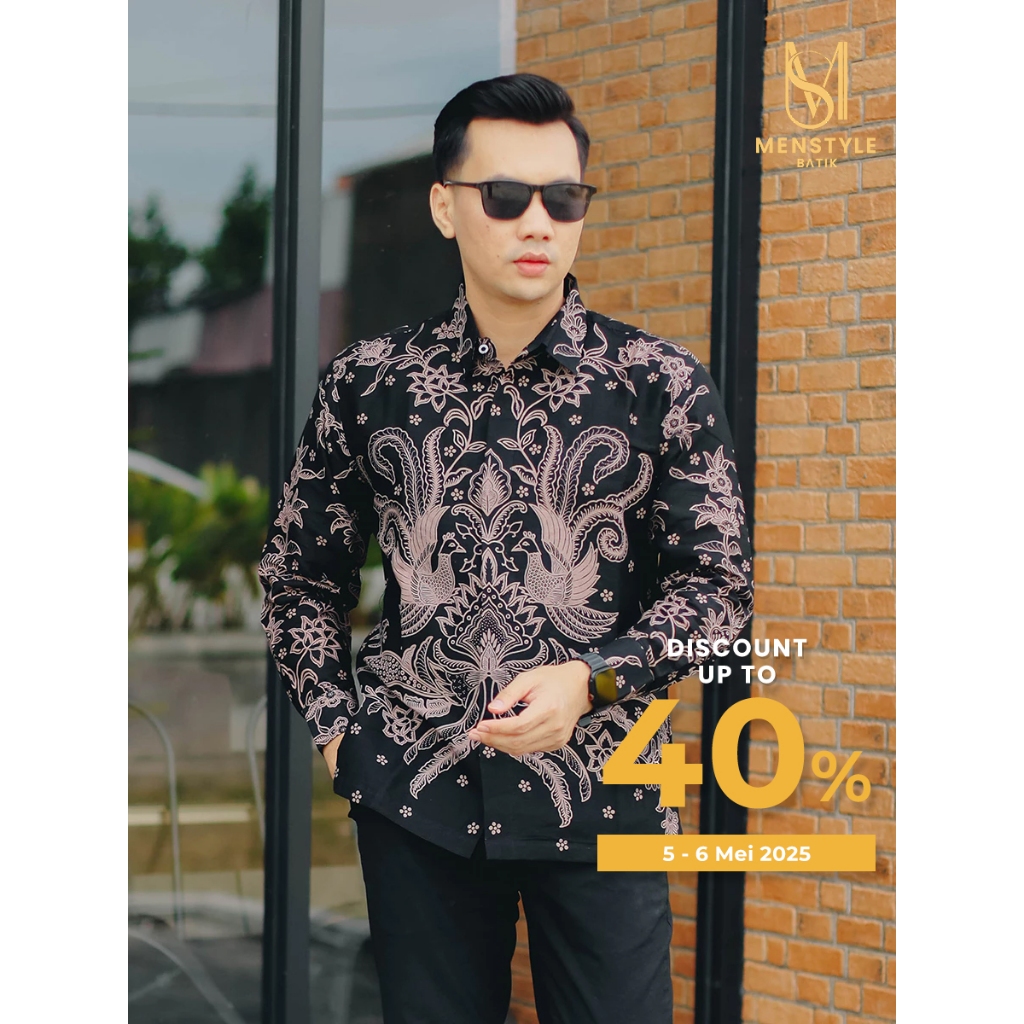 KEMEJA Menstyle Batik - Men's Slimfit Raynar Batik Shirt with Peacock ...