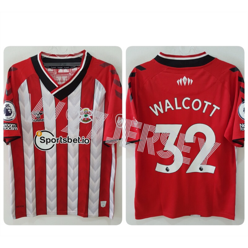 SOUTHAMPTON HOME JERSEY 2021-2022 name player Walcott + Patch | Shopee ...