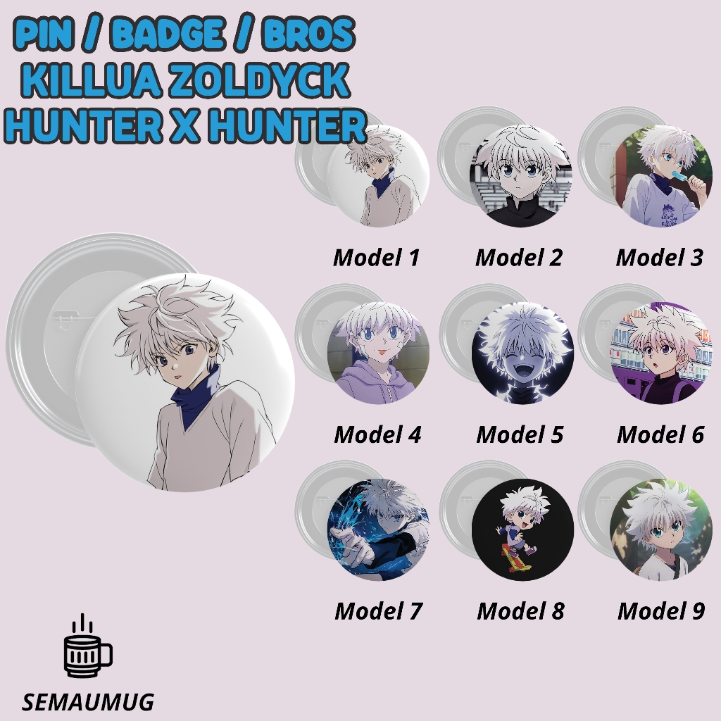 KILLUA PIN HUNTER X HUNTERZoldyck GIFT CUTE ANIME ROUND BADGE BROOCH ...