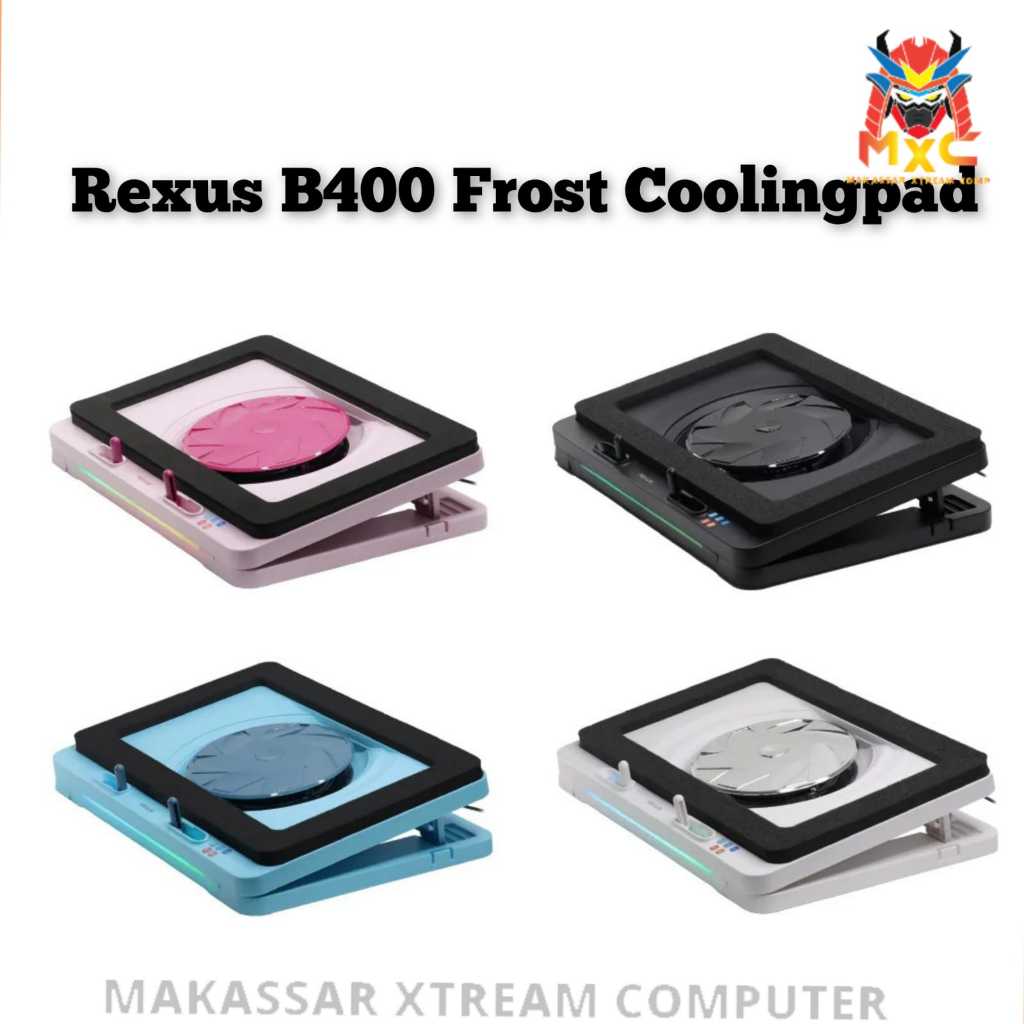 Rexus B400 Frost Cooling Pad Breeze RGB - 2400RPM Type C Laptop Cooler ...