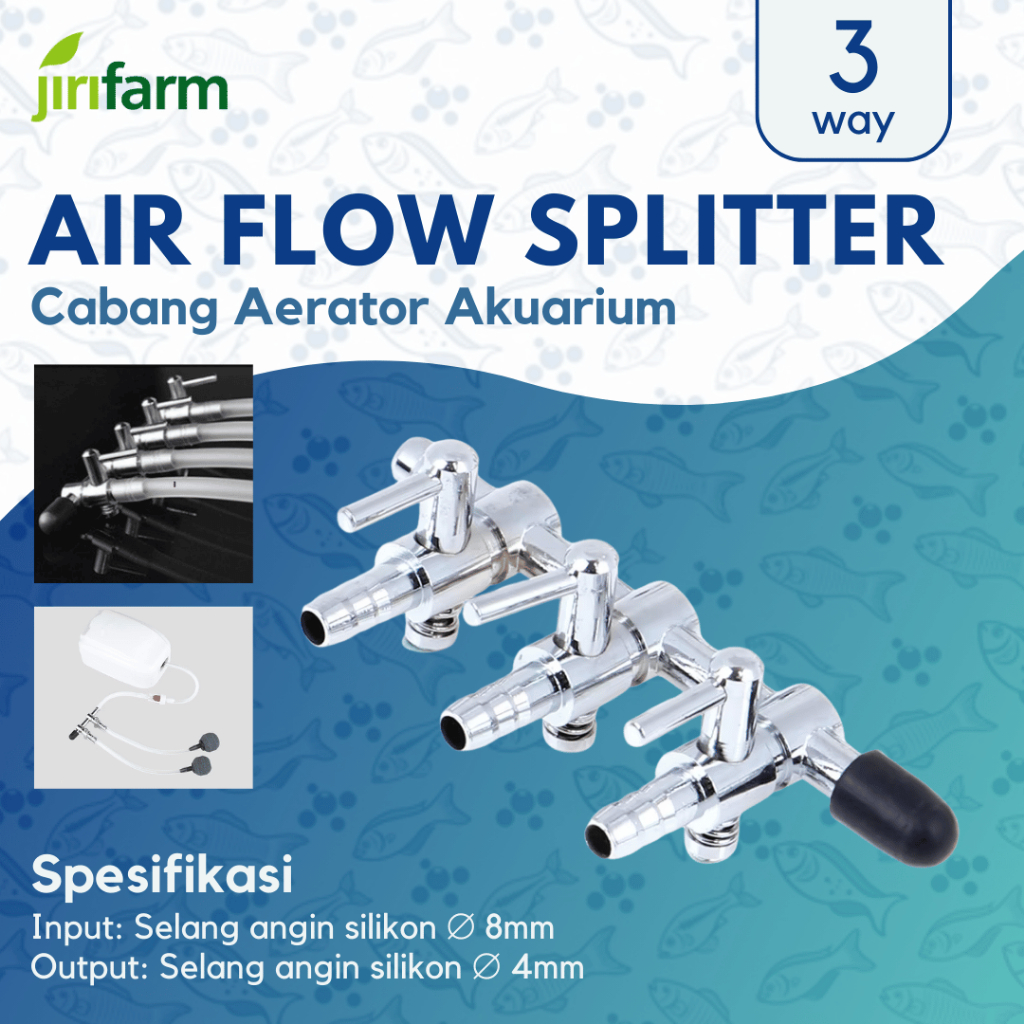 JIRIFARM - Air Flow Splitter Air Pump Tap Aquarium Aerator Koi Fish ...