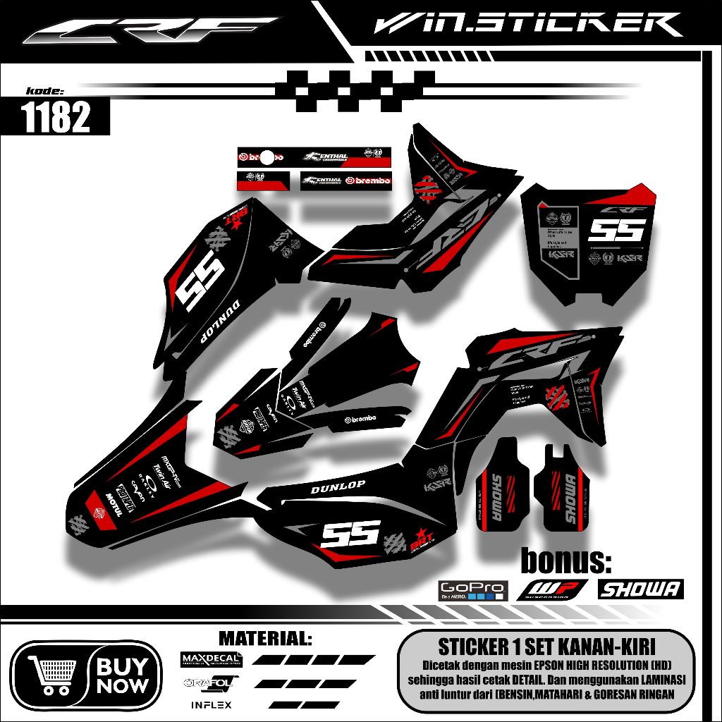 CRF Board 450 Sticker Decal Can Request Fullbody Custom Can Add Name ...