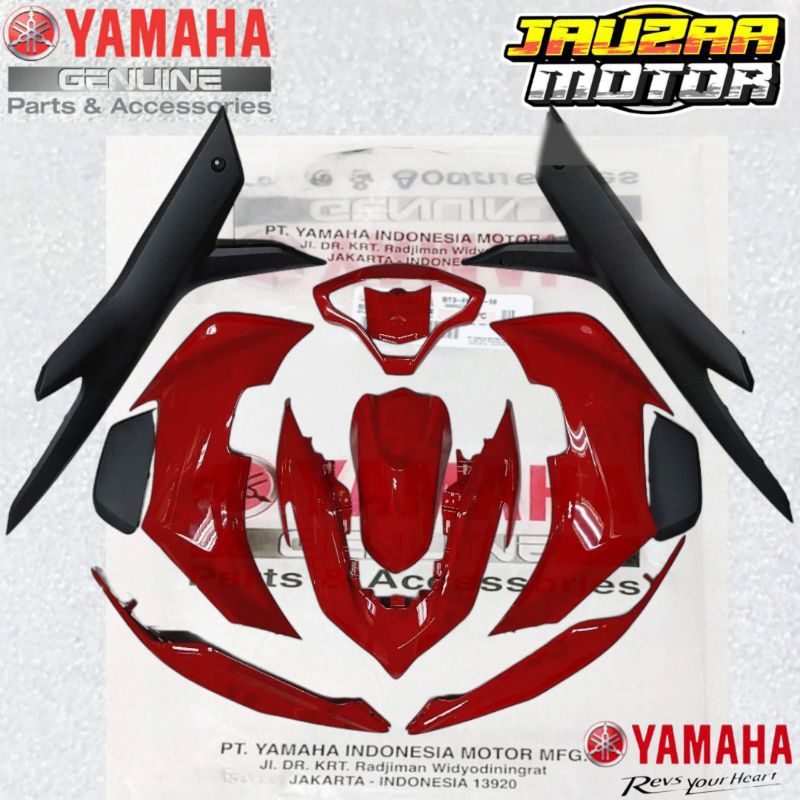 MERAH FUL FULL SET FINE BODY COVER NEW AEROX 155 CONNECTED BBP RED ...