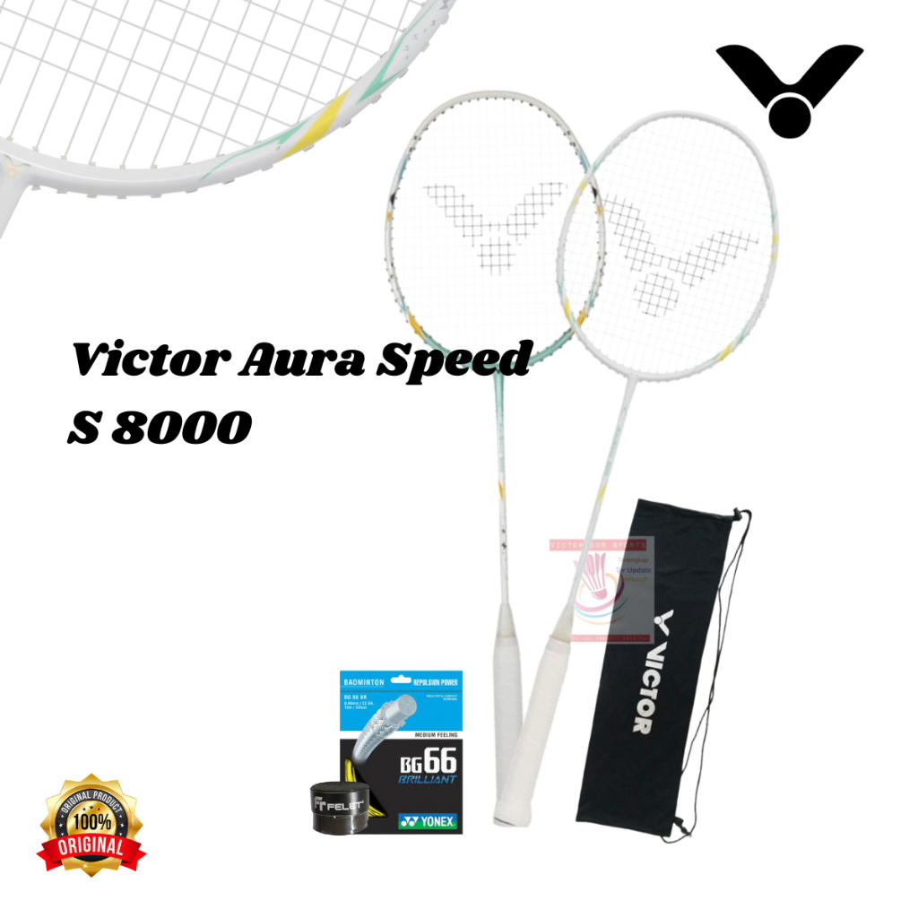 VICTOR AURA SPEED 8000 AURASPEED 8000 BADMINTON RACKET VICTOR ARS 8000 ...
