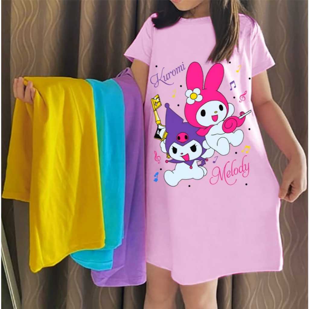 Kuromi Melody Daster for girls 1-11 years old Cotton Dress Kids Girl ...