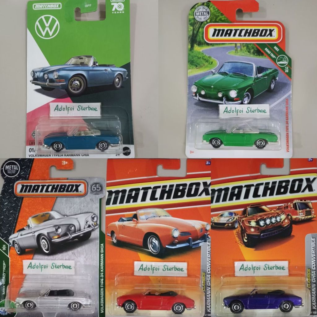 Matchbox volkswagen type34 type 34 karmann ghia convertible mbx road ...