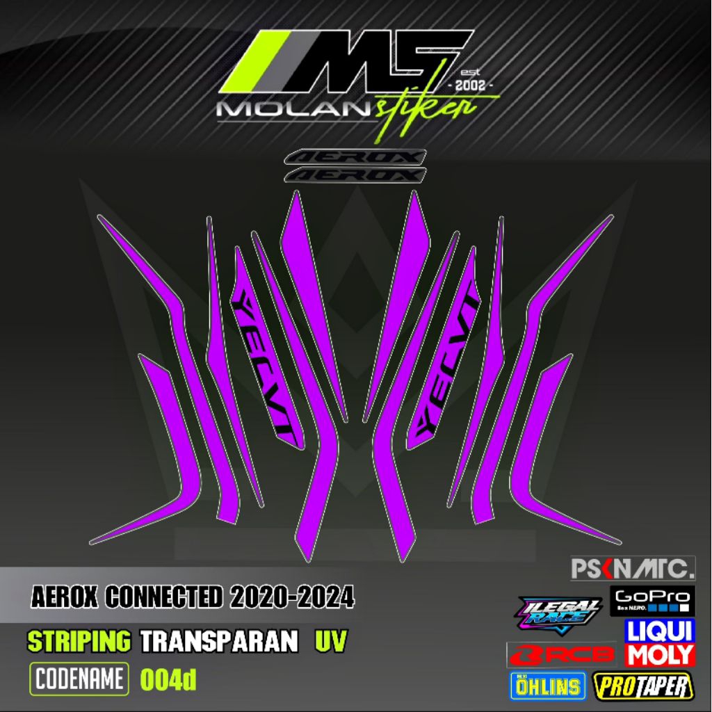 UNGU Decal Sticker Striping Transparent Variations Uv Aerox Connected ...