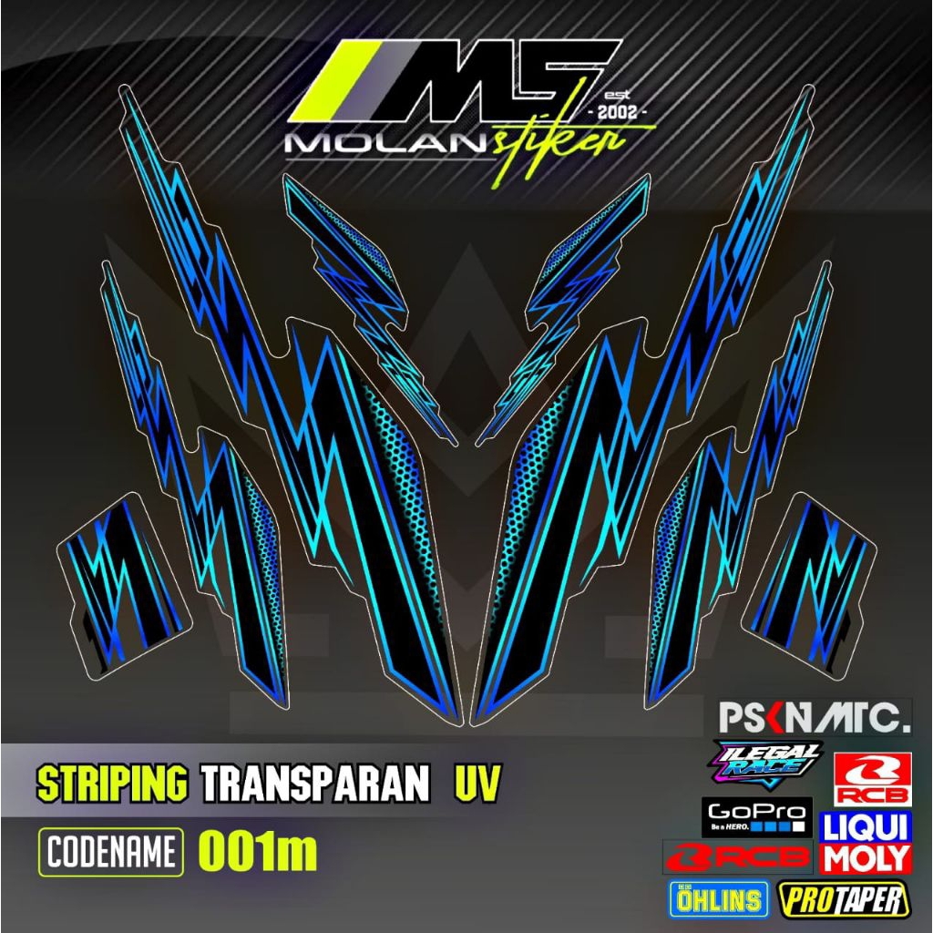 Decal Sticker Striping Transparent Uv Variations Fazzio Yamaha Fazzio ...