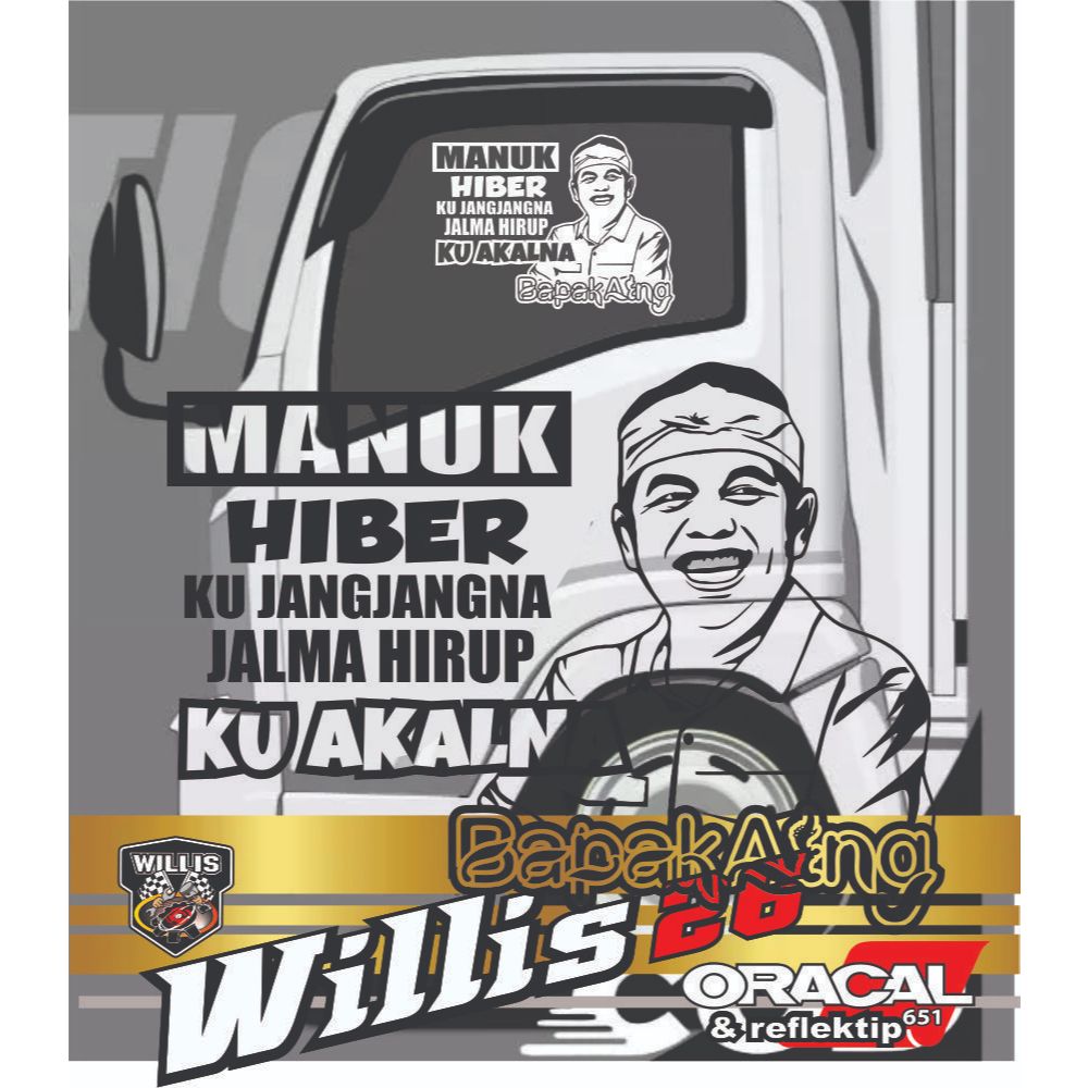 Cutting DEDI MULYADI VIRAL car windshield stickers for pick up trucks ...