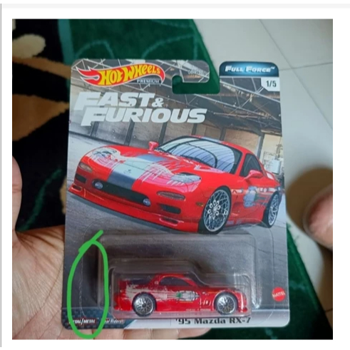 Hot Wheels Premium FnF Mazda RX-7 Full Force card wrinkles | Shopee ...
